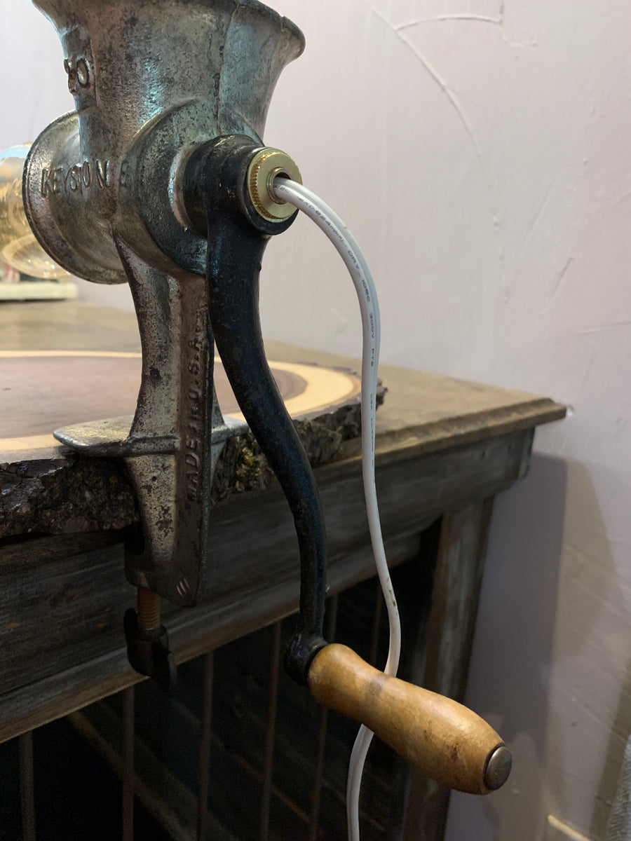Vintage Meat Grinder Lamp Handmade Lighting 8ft Cord – Stews New-n-Used